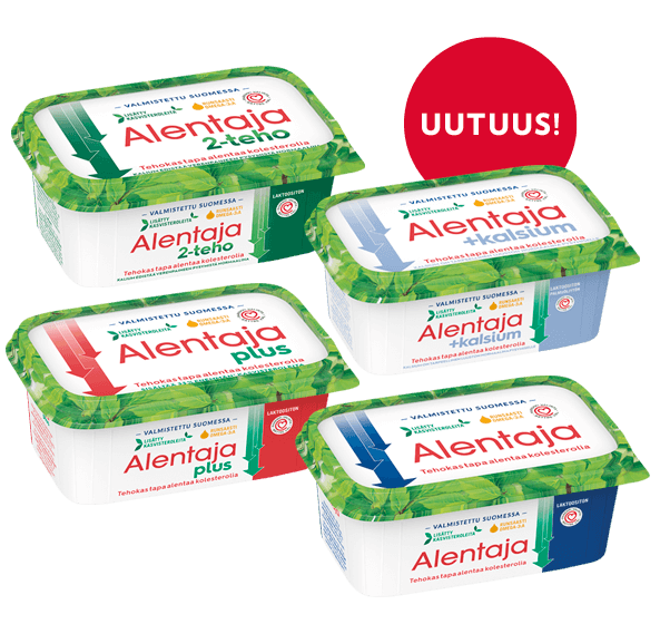 Kolesteroli alas tehokkaasti Alentaja-levitteellä | Alentaja